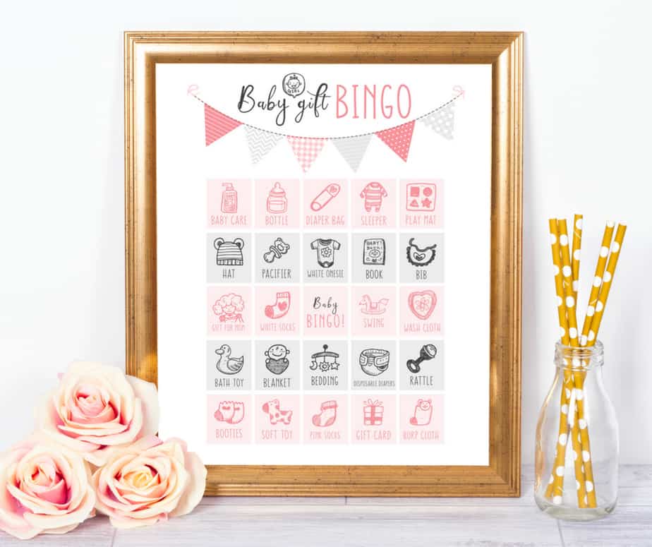 baby girl baby shower bingo game - Mom Resource