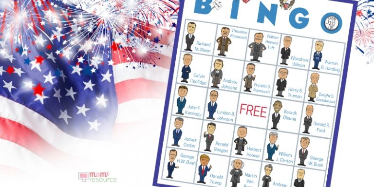 Presidents of the United States Bingo - Printable, Modern, Easy & Fun
