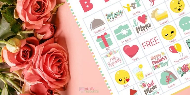 Mother's Day Bingo Card Game - Perfect Modern Fun Design