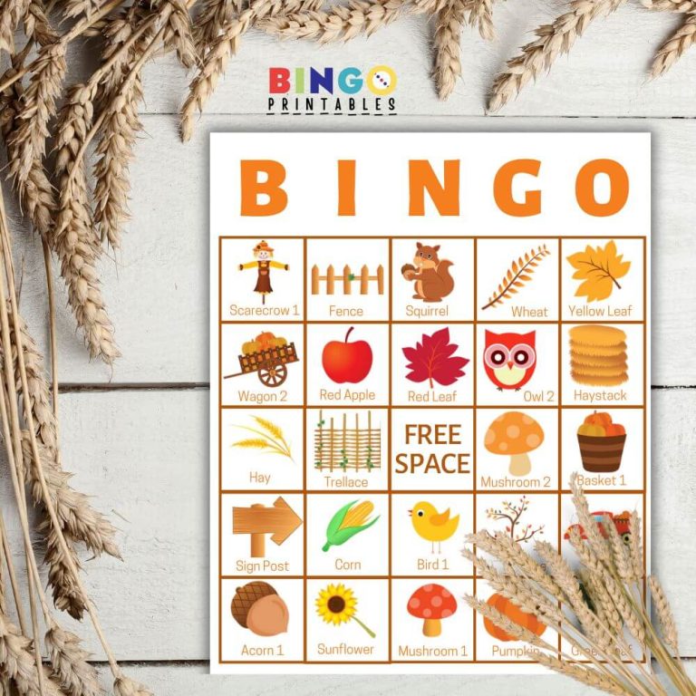 Fall-Themed Bingo Card Templates - Mom Resource