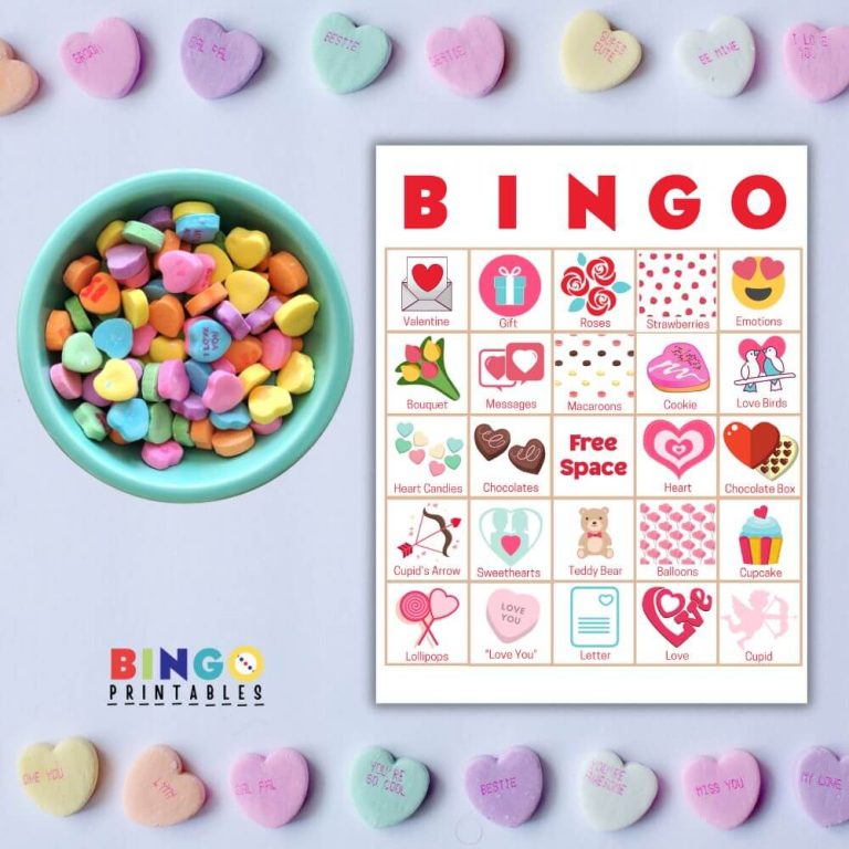 Valentine's Day Bingo - Printable Modern Bingo Cards