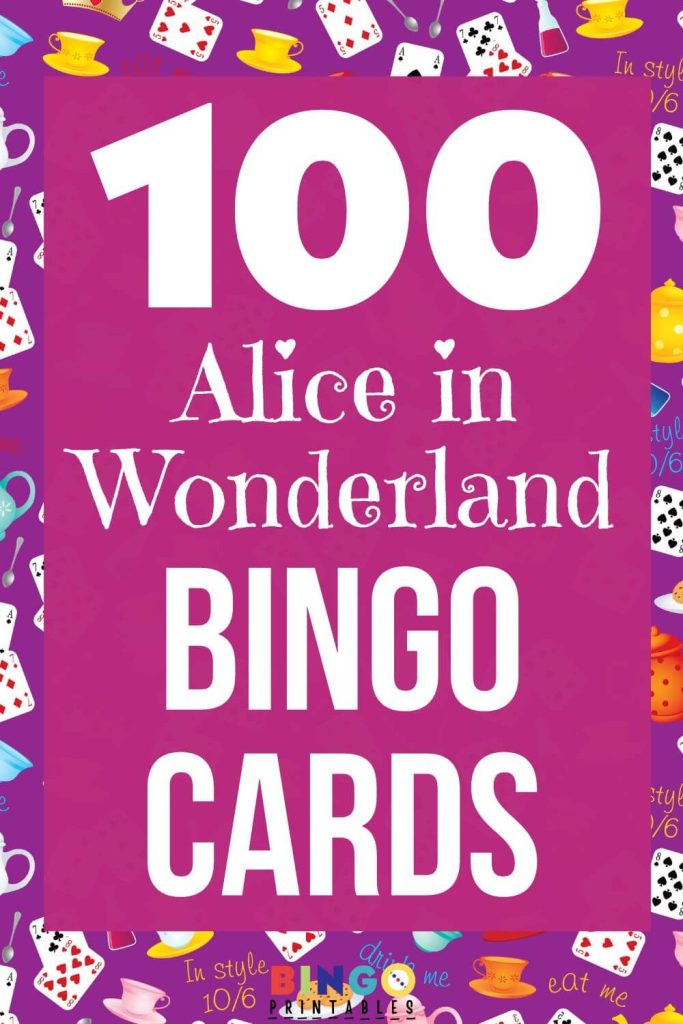 Alice in Wonderland Bingo Printables - Mom Resource