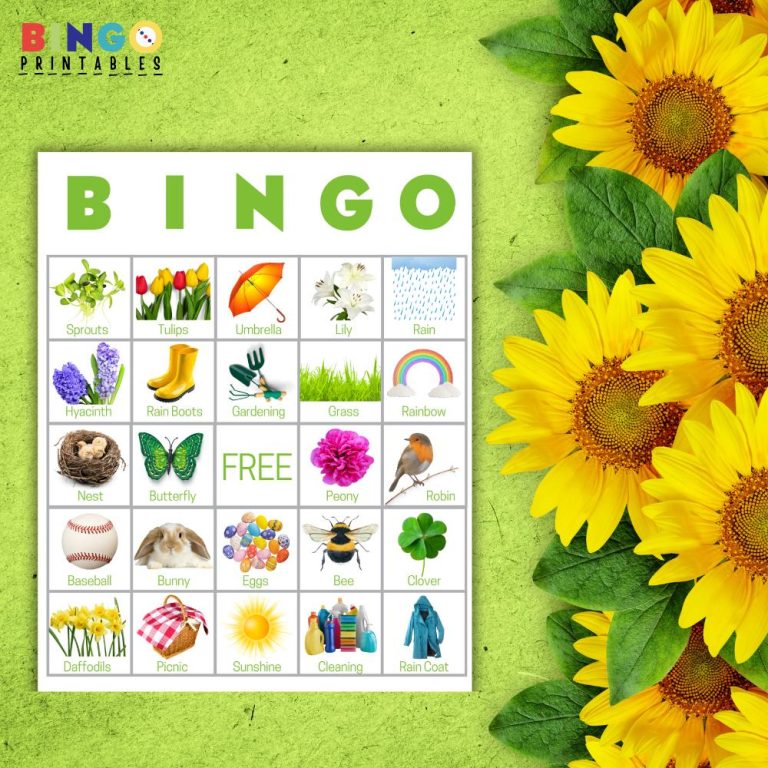 Spring Bingo Printable – 200 Game Cards - Easy Print & Play