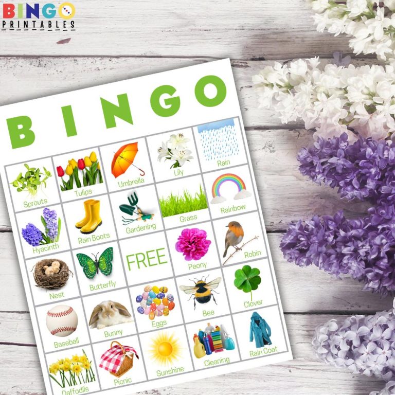 Spring Bingo Printable – 200 Game Cards - Easy Print & Play